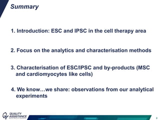 WEBINAR Characterisation of human pluripotent stem cells (ESCs and IPSC ...