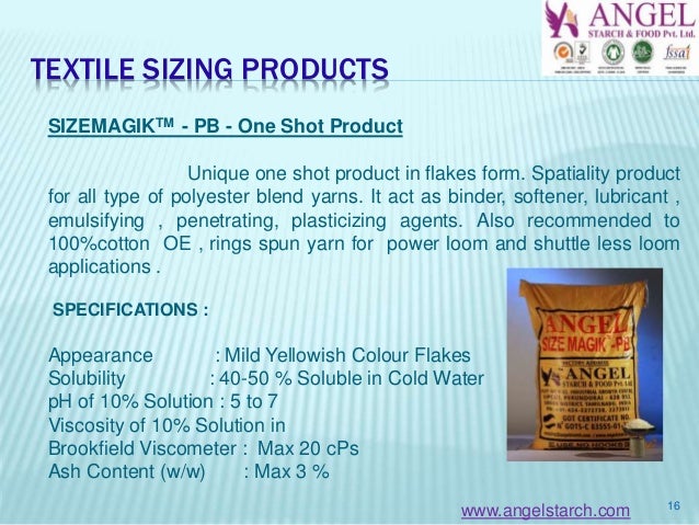 Textile Sizing Product - Angel Starch & Food Pvt Ltd