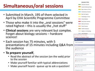 How to get the most of EHA as a patient advocate | PPT