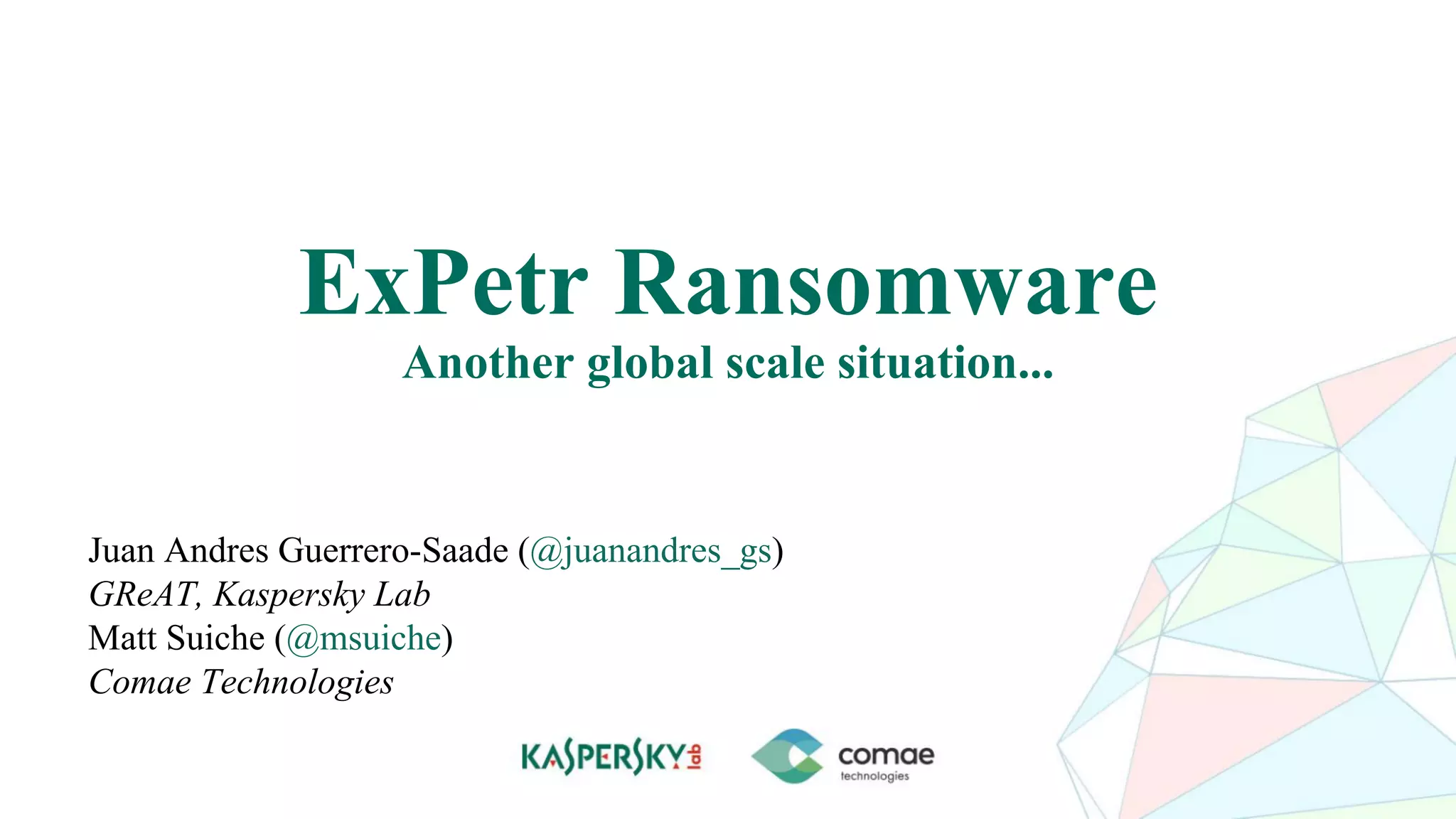 What you need to know about ExPetr ransomware | PPT
