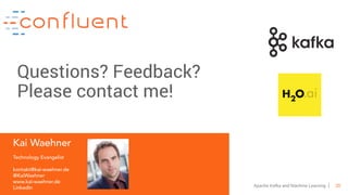 Kai Wähner, Technology Evangelist at Confluent: "Development of Scalable Machine Learning ...