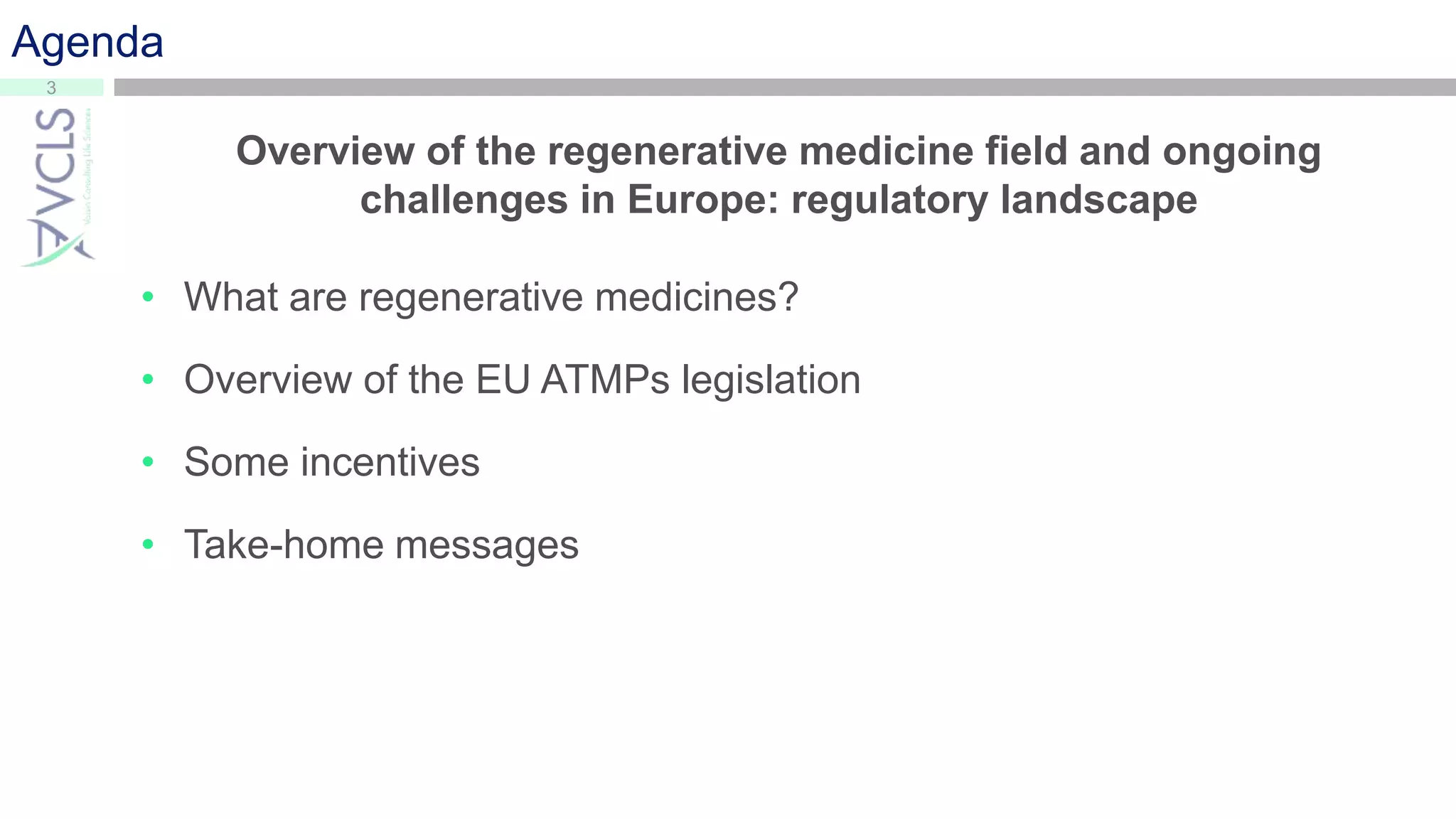 Overview of EU Regulatory Landscape for Regenerative Medicines | PPTX | Physical Therapy | Wellness