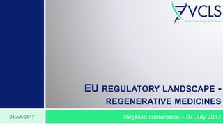 Overview of EU Regulatory Landscape for Regenerative Medicines | PPTX