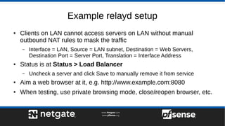 Server Load Balancing on pfSense 2.4 - pfSense Hangout July 2017 | PPT