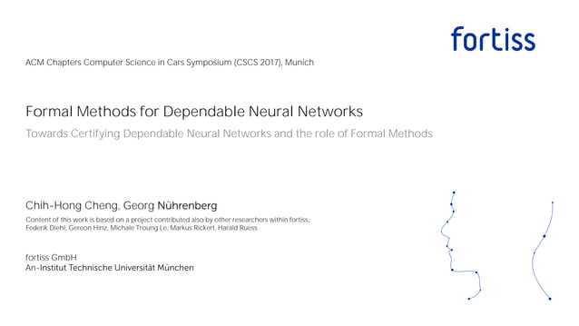 Formal Methods for Dependable Neural Networks | PPT