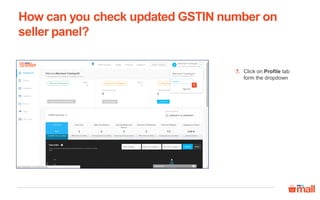 Check updated GSTIN number on seller panel | PPT