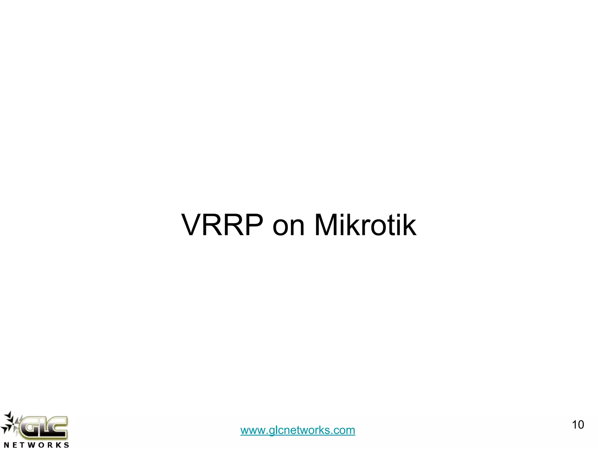 Mikrotik VRRP | PDF