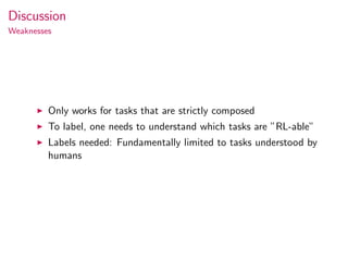 Modular Multitask Reinforcement Learning with Policy Sketches | PPT