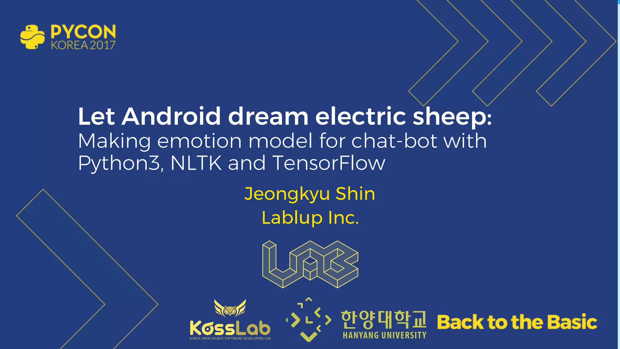 Let Android dream electric sheep: Making emotion model for chat-bot with Python3, NLTK and ...