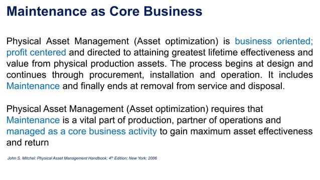 20170820 maintenance work management | PPSX | Mechanical and Industrial ...