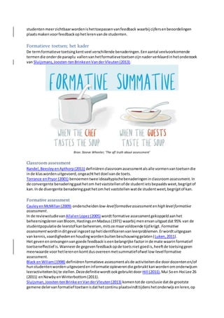 20170823 position paper formatieve toetsen; studenten verdienen keuze ...