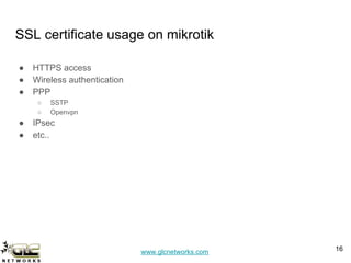 SSL certificate with mikrotik | PDF