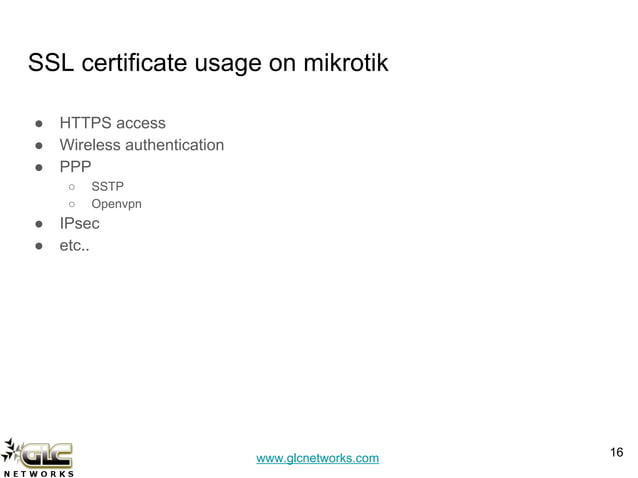 SSL certificate with mikrotik | PDF