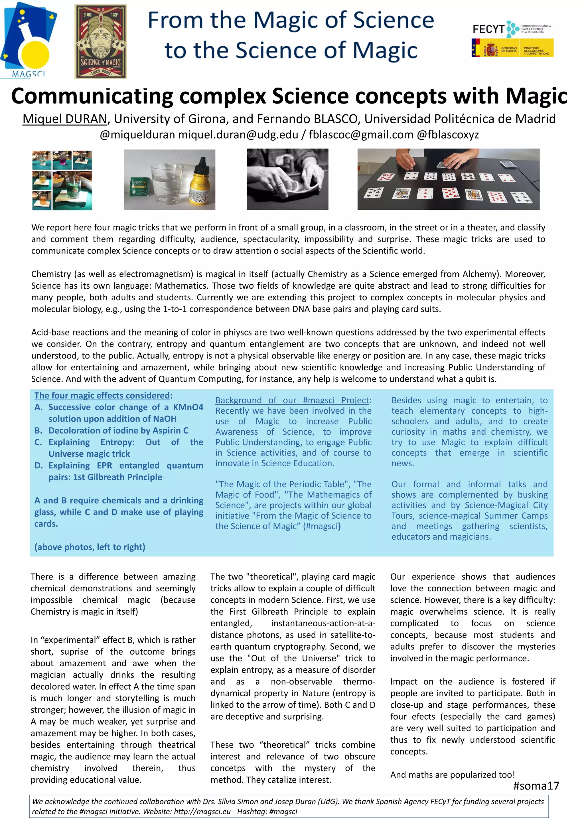 Communicating complex science concepts with magic | PPTX