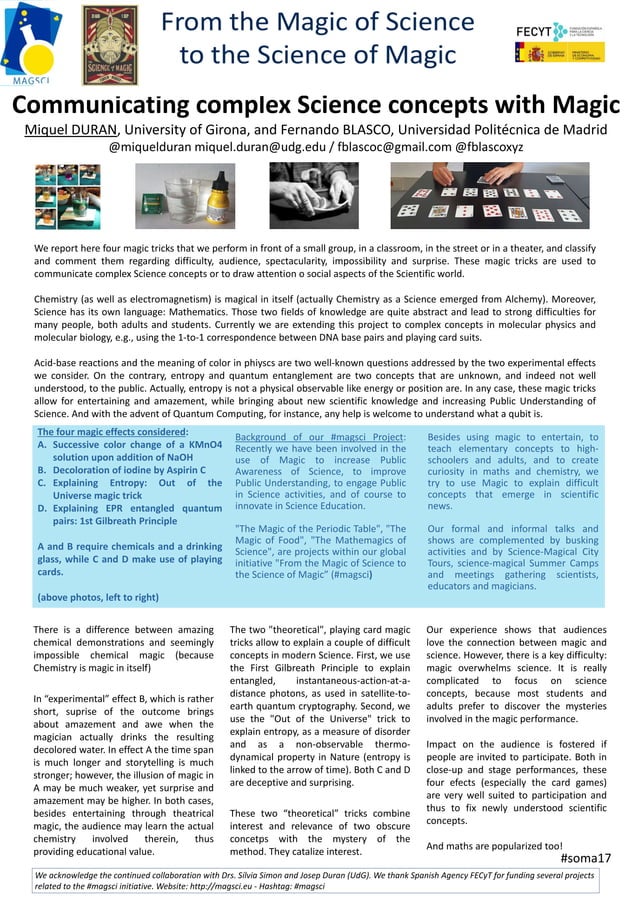 Communicating complex science concepts with magic | PPTX | Physics ...