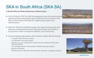 Data Sharing in Africa: Square Kilometre Array Telescope/Anita Loots | PPT