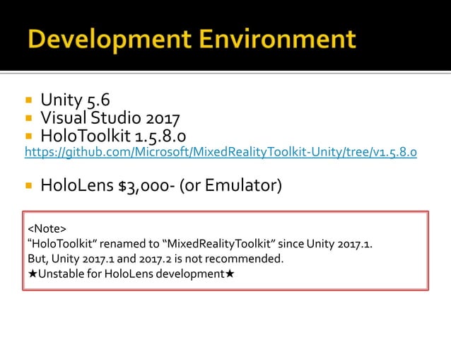 How to make your first HoloLens App? | PPT