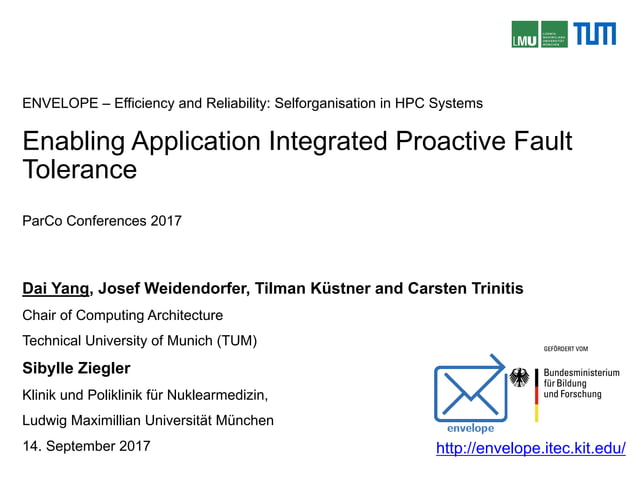 Enabling Application Integrated Proactive Fault Tolerance | PPT