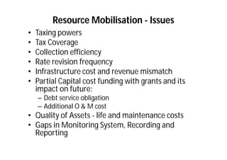 Resource mobilization for Urban infrastructure | PPT