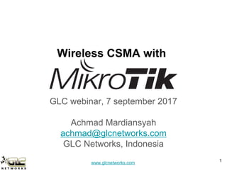 Wireless CSMA with mikrotik | PPT