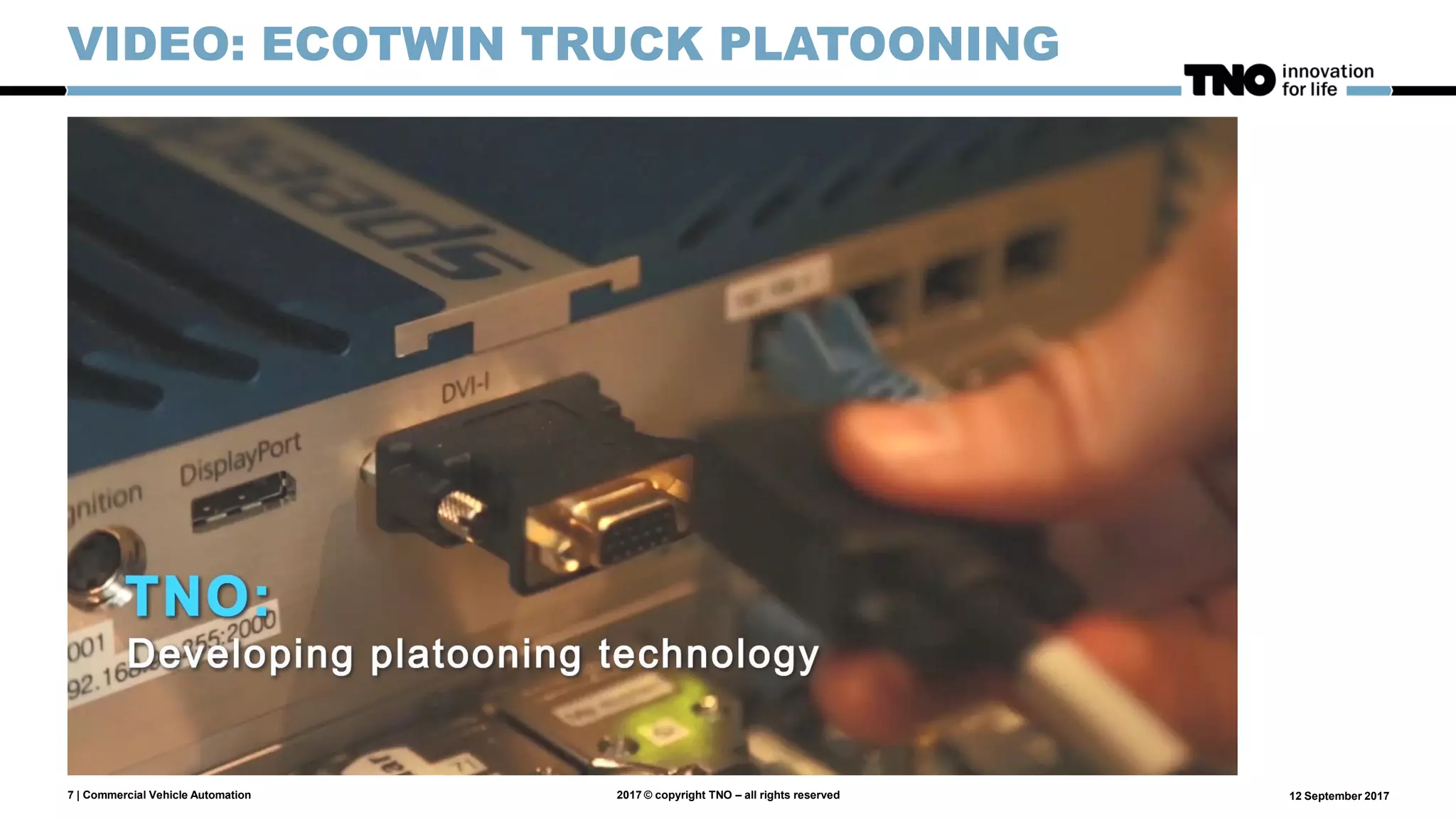 TNO keynote commercial vehicle automation conference | PPT