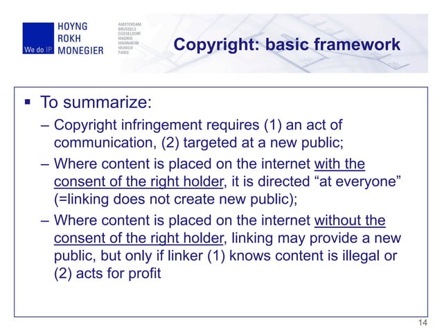 Hyperlinks and communication to the public | PDF | Law