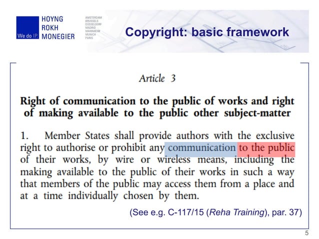 Hyperlinks and communication to the public | PDF | Law