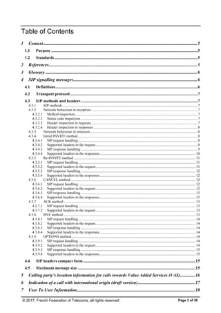 IP interconnexion : interface specification based on SIP/SDP (v2.1) | PDF