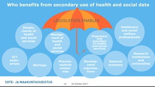 Secondary use of health and social data | PPT