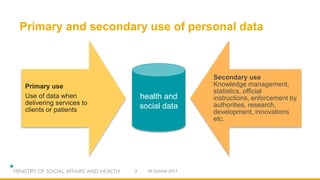 Secondary use of health and social data | PPT