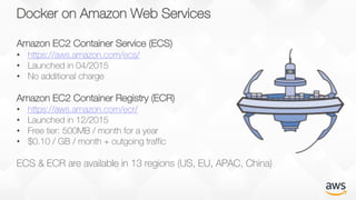 Docker clusters on AWS with Amazon ECS and Kubernetes | PDF
