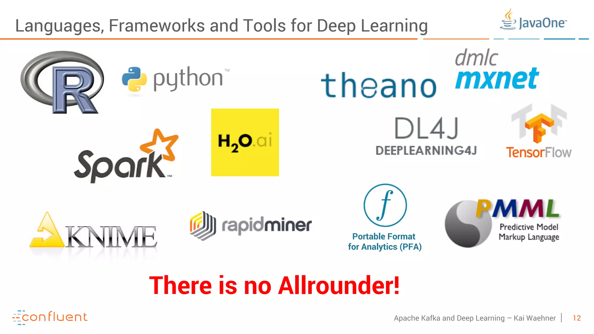 Deep Learning Streaming Platform with Kafka Streams, TensorFlow, DeepLearning4J, H2O | PDF