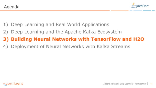 Deep Learning Streaming Platform with Kafka Streams, TensorFlow, DeepLearning4J, H2O | PPT