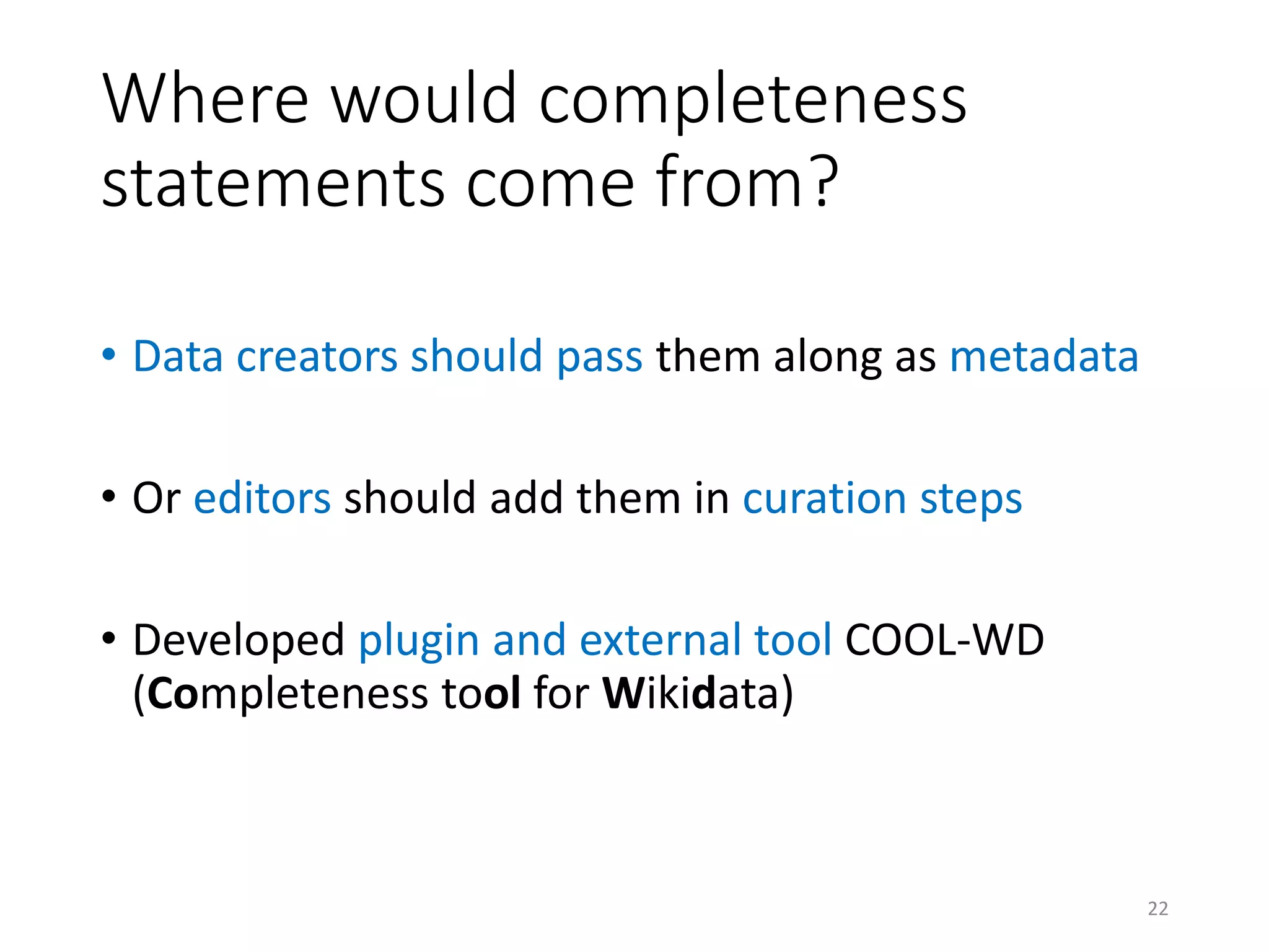 What knowledge bases know (and what they don't) | PPTX