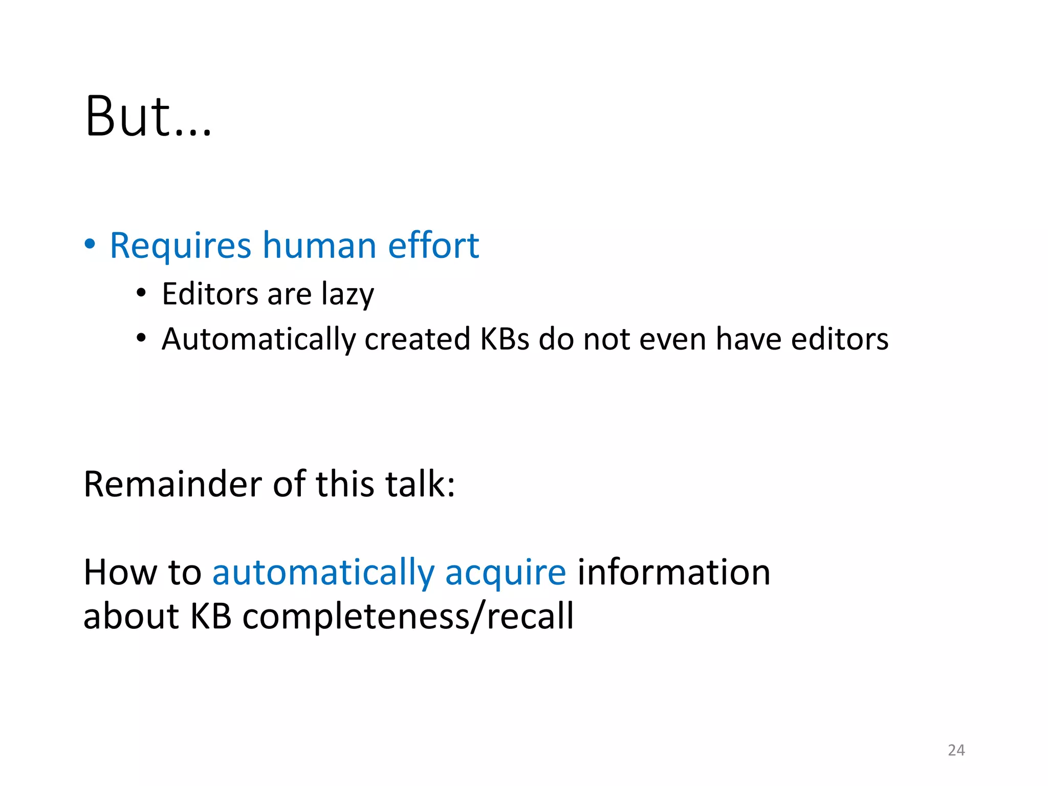 What knowledge bases know (and what they don't) | PPTX