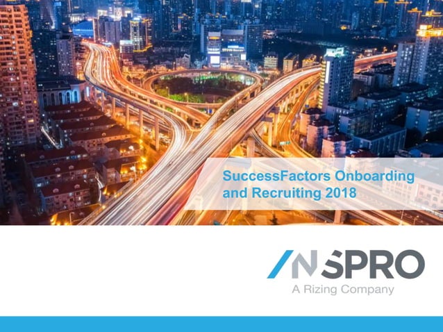 SAP SuccessFactors Recruiting and Onboarding 2018 | PPTX | Web Development | Internet
