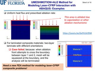 Verification of a Manual Mesh Moving Finite Element Analysis Procedure ...