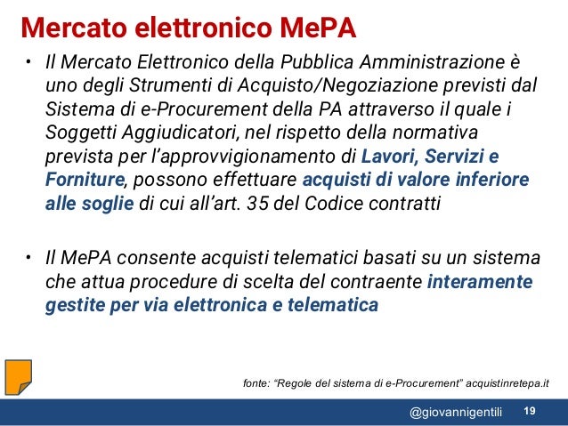Strumenti Consip per gli acquisti e mercato elettronico MePA