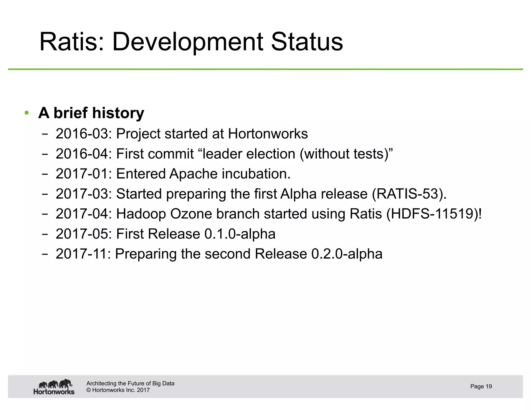 Apache Ratis - In Search of a Usable Raft Library | PDF