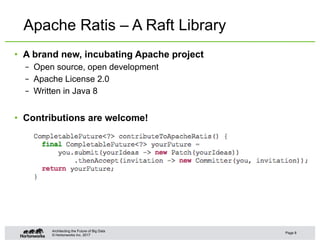 Apache Ratis - In Search of a Usable Raft Library | PDF