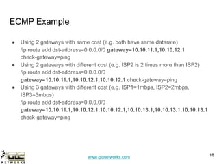 ISP Load Balancing with Mikrotik ECMP | PPT