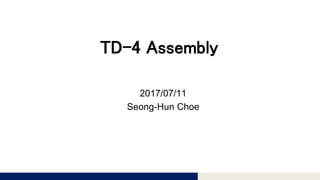 TD4 Assembly Instruction | PPT