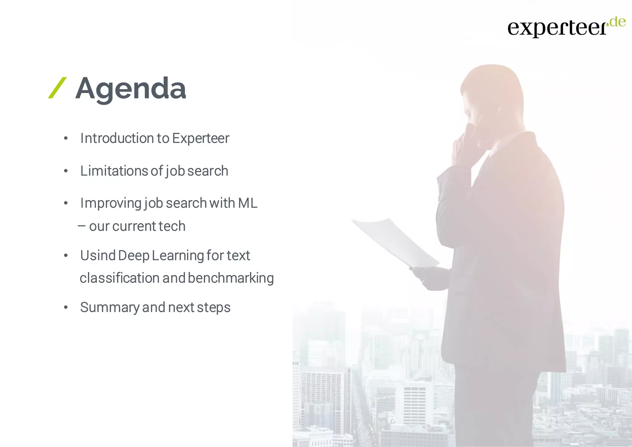 Applied Deep Learning for Text Classification - Examples from the HR ...