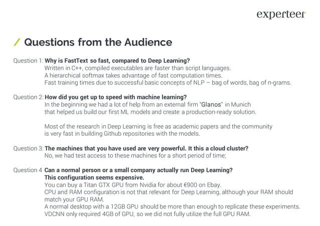 Applied Deep Learning for Text Classification - Examples from the HR ...