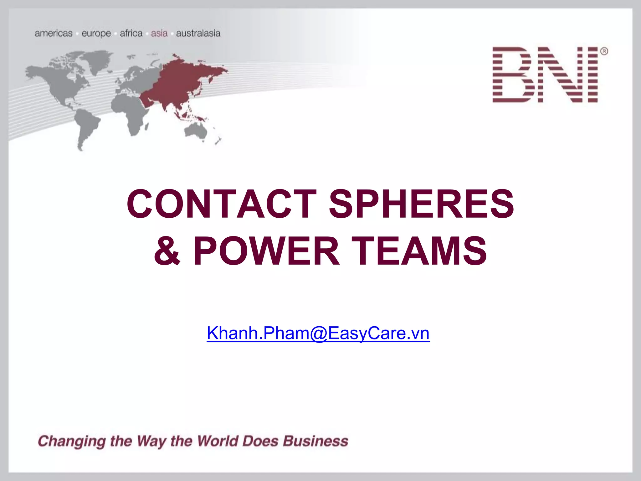 Contact Spheres & Power Teams | PPTX