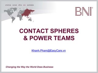 Contact Spheres & Power Teams | PPTX