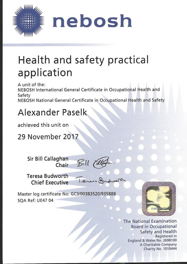 NEBOSH International General Certificate in Occupational Health and Safety | PDF