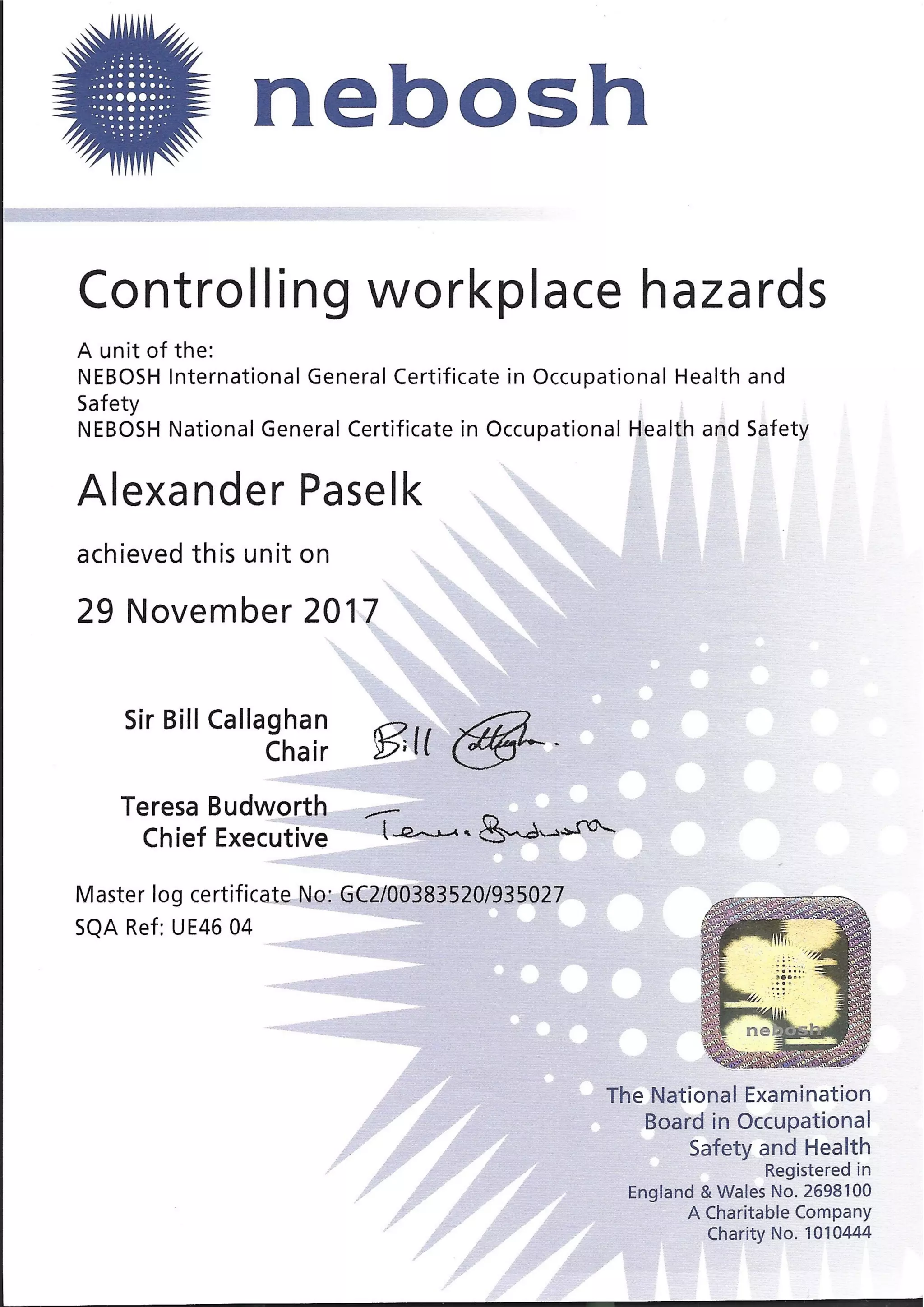 NEBOSH International General Certificate in Occupational Health and Safety | PDF