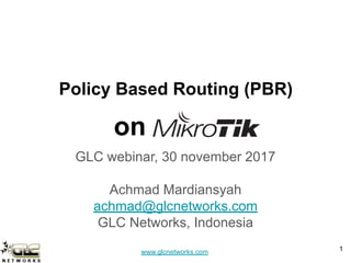 Policy Based Routing (PBR) on Mikrotik | PDF