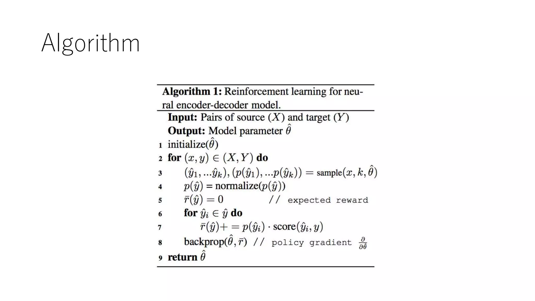 Grammatical Error Correction with Neural Reinforcement Learning | PPT